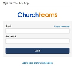 How do people login to Churchteams?