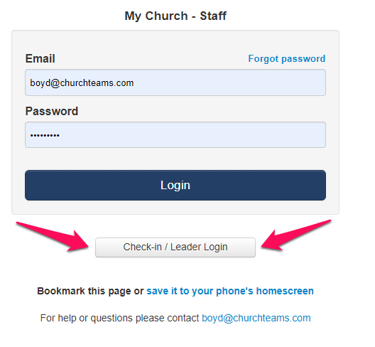 How do people login to Churchteams?