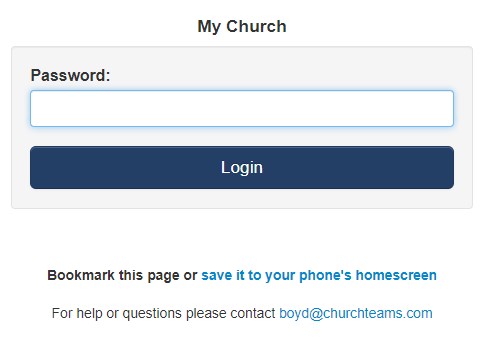 How do people login to Churchteams?
