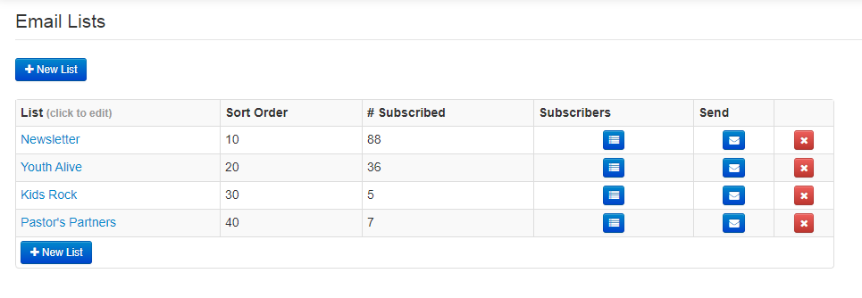 Creating and Using Email Lists to email a group of people
