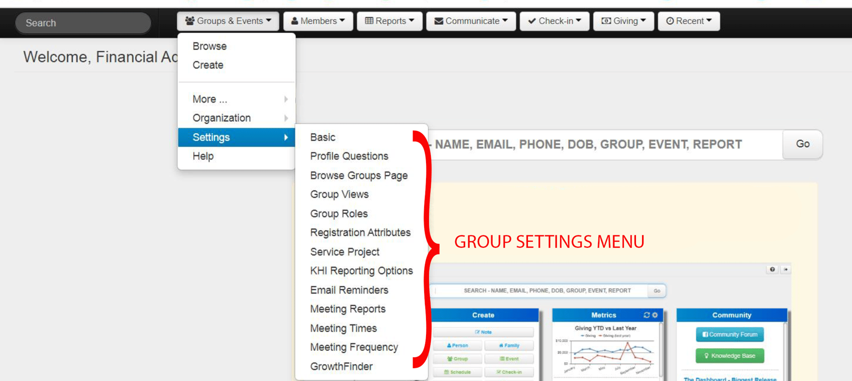 How do I change the Group Settings?
