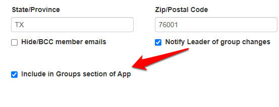 How do we set up the Groups, Events, Resources, and other menu sections ...