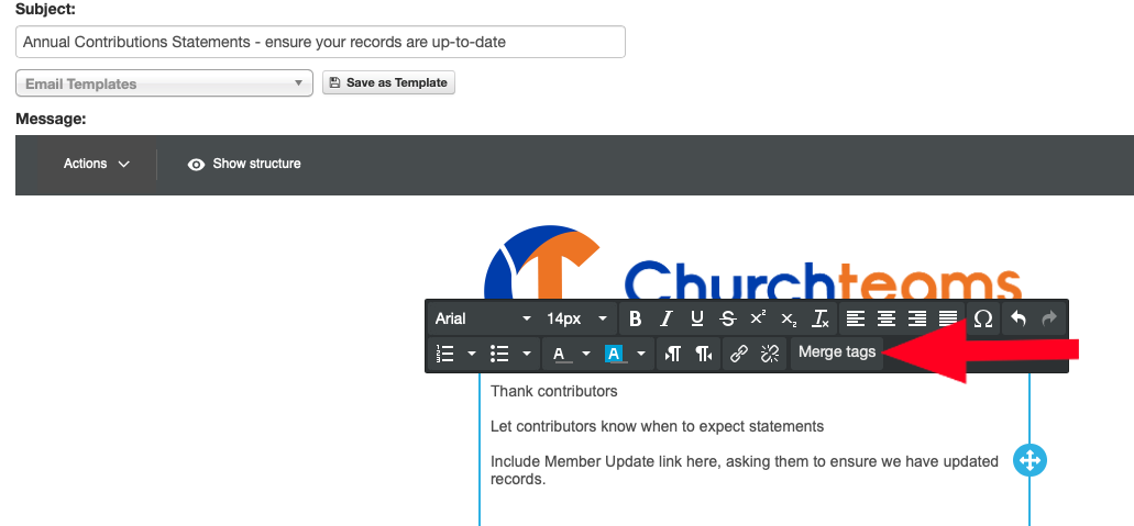 How do I send out contribution / giving statements?