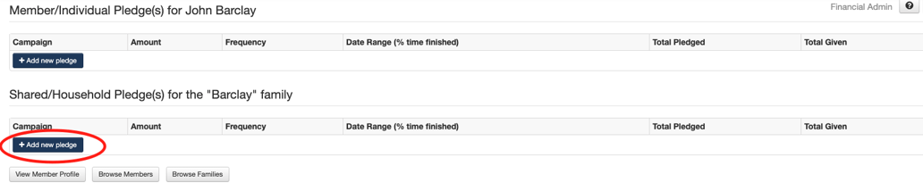 How do I set up a Pledge Campaign and track Pledges?