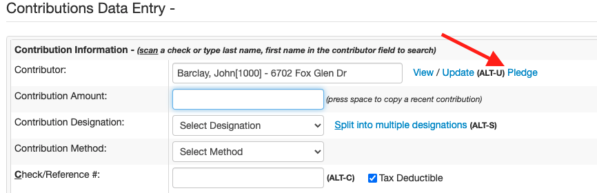 How do I set up a Pledge Campaign and track Pledges?
