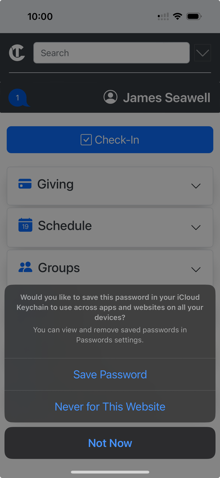 How to save your Member App login