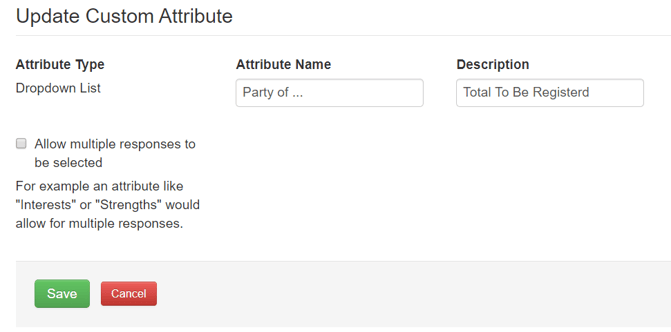 How do I use a registration form to take a reservation count?
