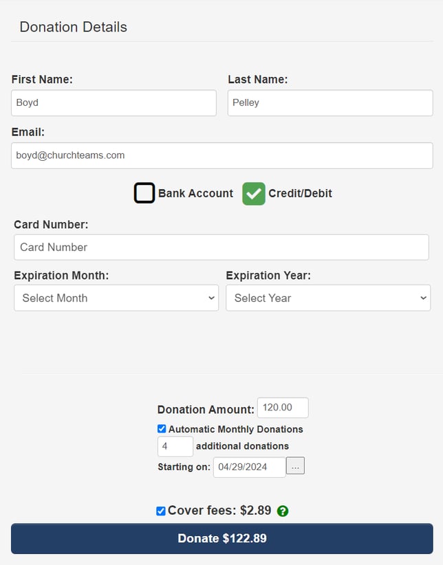 How do I set up registration for mission trips and fundraising?